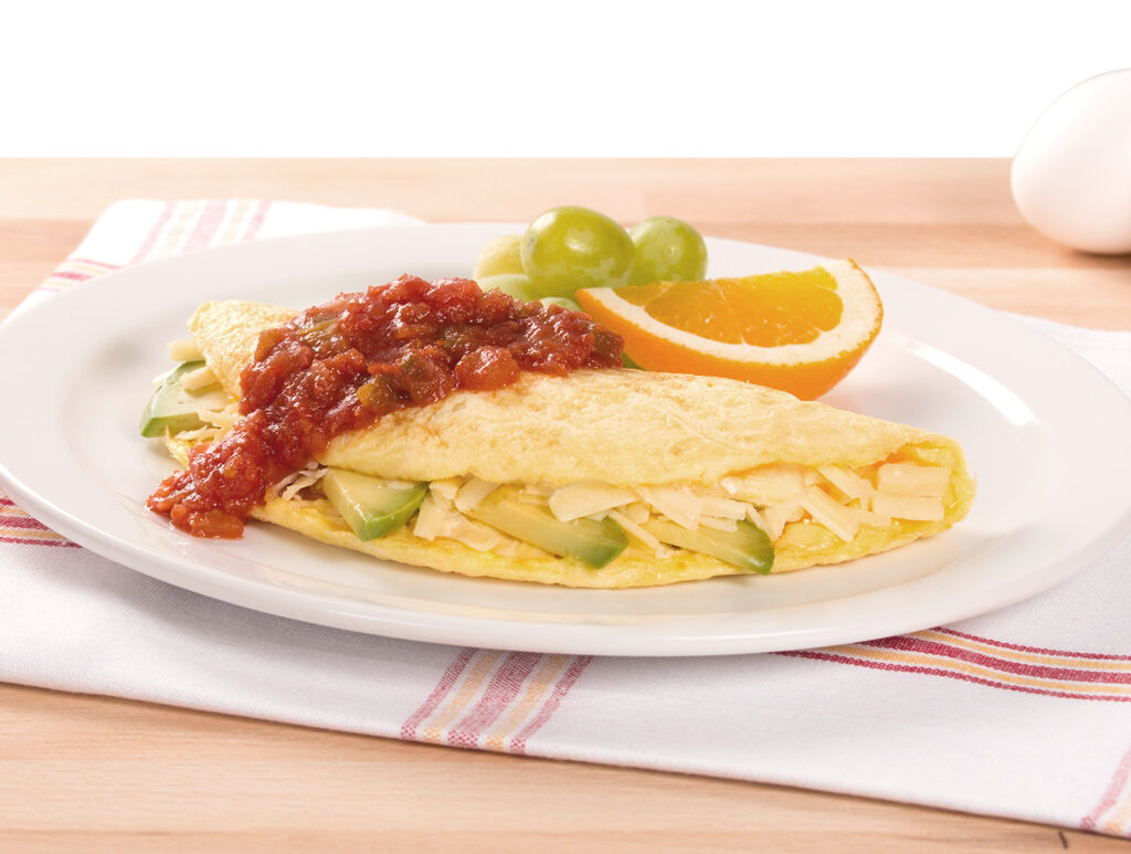 Omelette au fromage et aux légumes - Lesoeufs.ca